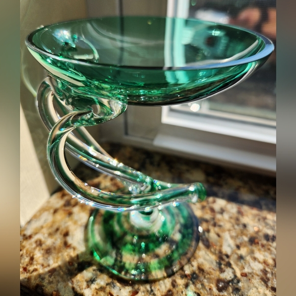 Accents | Hand Blown Polish Art Glass Compote | Poshmark